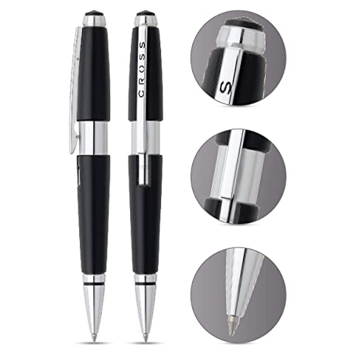 Cross Edge Gel Pen, Retractable, Medium 0.7 Mm, Black Ink, Black Barrel