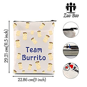 Zuo Bao Burrito Lover Book Pough Funny Trendy Foodie Gifts Team Burrito Book Sleeve Mexican Burrito Gift For Burrito Lovers（Team Burrito）