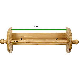 Greenco Wall Mount Paper Towel Holder, Made with Premium Bamboo Wood, Fits of Paper Towels, Space Saver for Kitchens & Bathrooms