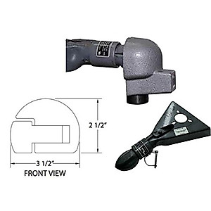 AMPLOCK U-BRA2516 | Heavy Duty 2-5/16" Ball Coupler Lock | Patented 2-Parts Trailer Lock | Fits ONLY 2-5/16" Coupler with Round Edge Design/Sleeve-Lock Design/Coupler with Collar Lock Design