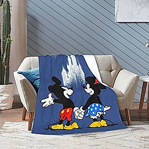 Funny Mouse Blanket Ultra Soft Warm Throw Blanket Suitable for Adults and Children to Use 80"X60" Resistant Kawaii Cartoon Bow tie Fuzzy Bedding for Traveling Camping Couch Sofa Gifts A- 15
