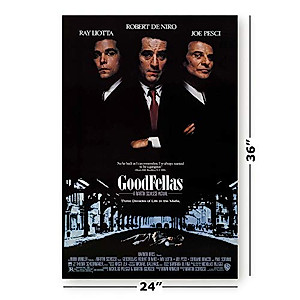 POSTER STOP ONLINE Classic Gangster Movies - 3 Piece Movie Poster Set (The Godfather, Scarface & Goodfellas) (Size 24 x 36 each)
