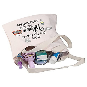 MBMSO Journalist Tote Bag Journalism Gifts News Reporter Gifts only the Strongest Women Become Journalists Shoulder Bag (Journalist Tote Bag)