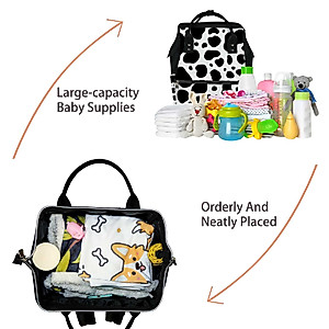 Vantaso Diaper Bag Mommy Backpack Travel Large Capacity Dinosaurs Space Shoulder Bag Multifunction Nappy Bag Tote Bag for Woman Man