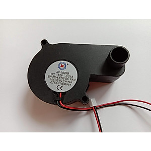 1 pcs Brushless DC Blower Fan 5028B 12V 2 Wires Black Color 50x28mm Ball-Bearing Skywalking