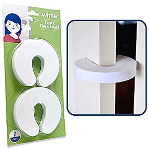 Wittle Finger Pinch Guard - 2pk. Child Proofing Doors Made Easy with Soft Yet Durable Foam Door Stopper. Prevents Finger Pinch Injuries, Slamming Doors, and Baby or Pet from Getting Locked in Room