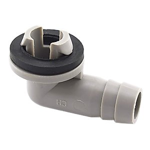 SDTC Tech Air Conditioner AC Drain Hose Elbow Connector Fitting Condensate Draining Adapter Part with Rubber Ring, 3/5 Inch(15mm)