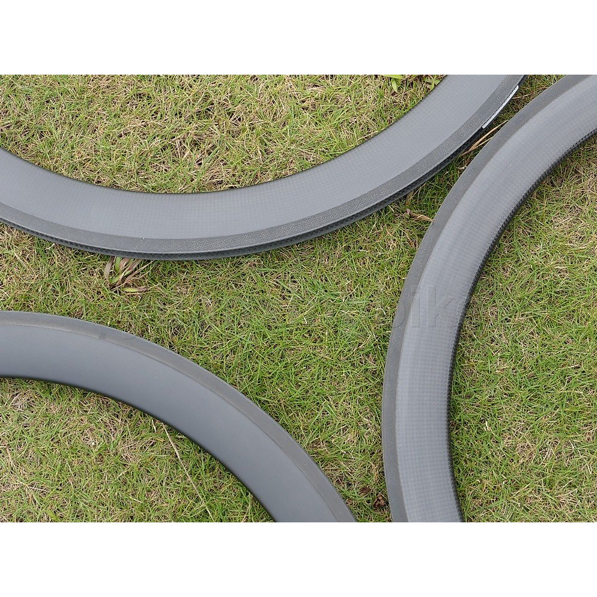 Toray Carbon Wheel Rims Full Carbon 3K Matt Road Bike Tubular Wheel Rim 50mm Basalt Brake Side Width 25mm / Holes : 24, 24