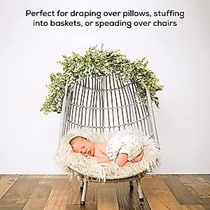 First Landings Faux Fur Newborn Photography Props Set of 2 Ultra Soft Faux Furs - Baby Photoshoot Props