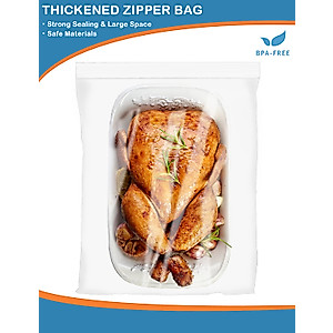 25 Pack Large Plastic Bags for Storage - 5 Gallon Clear Freezer Bags 18" x 24", Heavy-Duty Reusable Storage Bags for Clothes, Traveling, Moving, BPA-Free, 3-mil Thick Storage Bags with Zipper Top