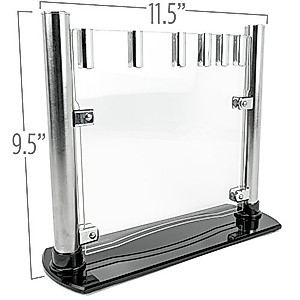 Set of 5 Tizona Kitchen Knives - Premium Stainless Steel Cutlery with Patterned Handles & Clear Acrylic Display Case, Professional Cutting Utensils by Kÿchen