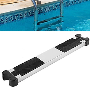 Pool Ladder Steps Replacement, 304 Stainless Steel Thickened Ladder Pedal with Nonslip Rubber Pad, Swimming Pool Ladder Steps for Hot Spring Pool
