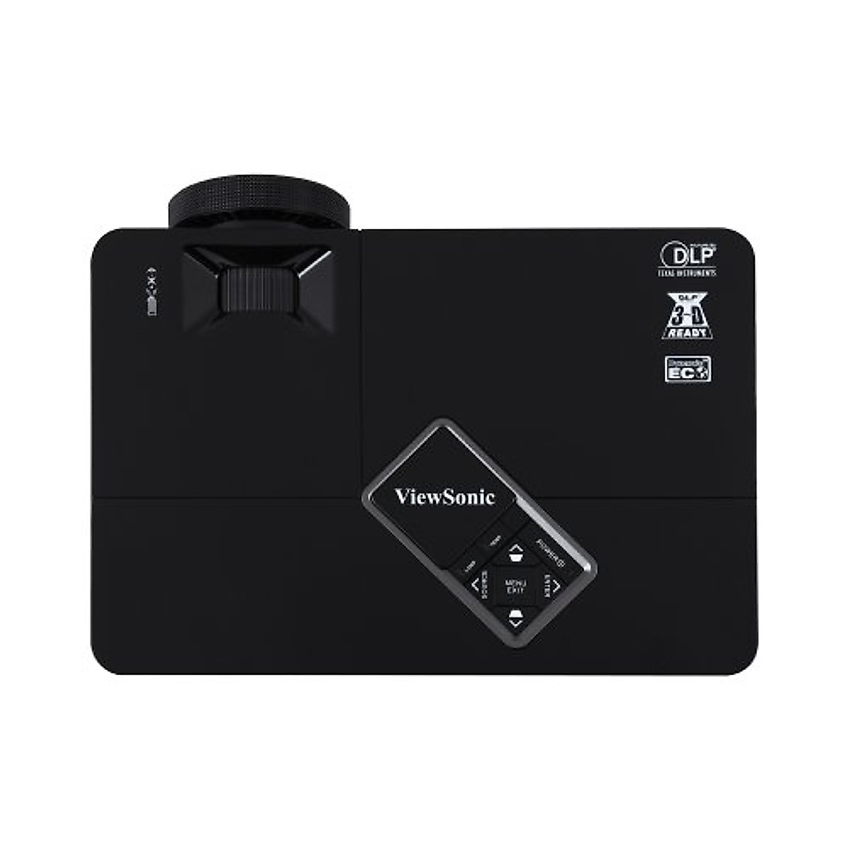 ViewSonic PJD5234 XGA DLP Projector, 2800 ANSI Lumens, 3D Blu-Ray w/HDMI, 120Hz, Black