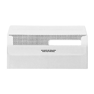 500 No. 10 Flip and Seal Double Window Security Envelopes - Perfect Size for Multiple Business Statements, Quickbooks Invoices, and Return Envelopes -Number 10 Size 4 1/8 X 9 ½ Inch