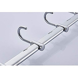 Hemoton Towel Hooks Mug Holder Scarf Hangers Wall Mounted Kitchen Hooks Coat Rack Hook Rail Hook for Coffee Mug Utensil Hat Holder Towel Robes Rack 40cm Scarf Holder Metal Hangers Mug Holder