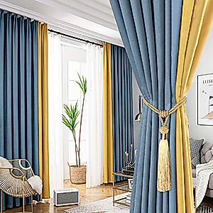 BEL AVENIR Curtain Tiebacks Hand-Woven Holdbacks Home Decorative Tassels Tiebacks (Gold, 2 Pack)