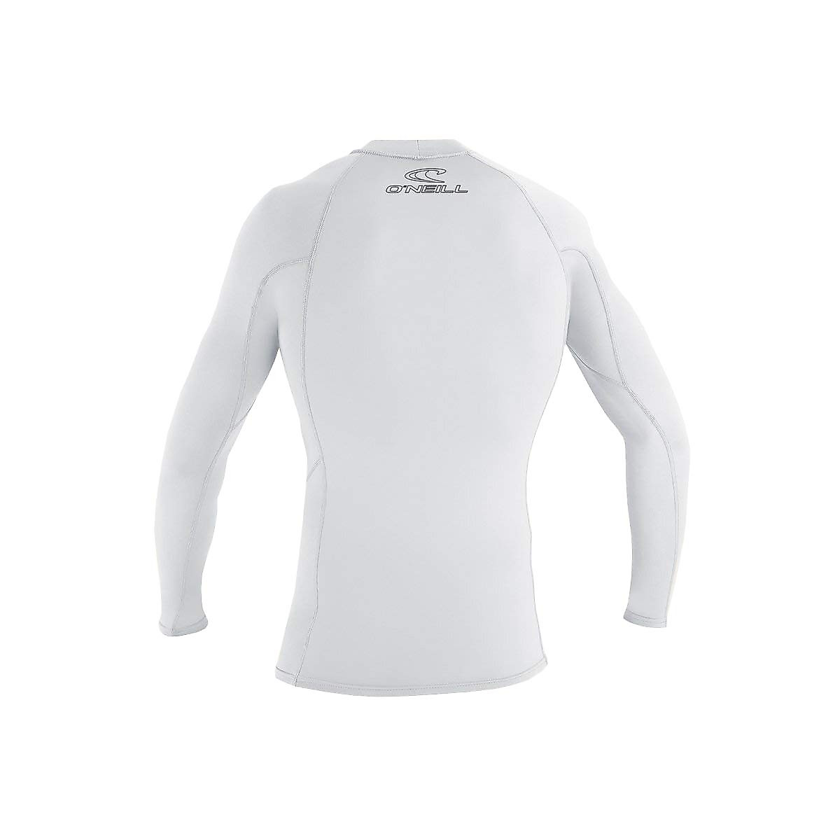 O'Neill Men's Basic Skins UPF 50+ Long Sleeve Rash Guard, White, S