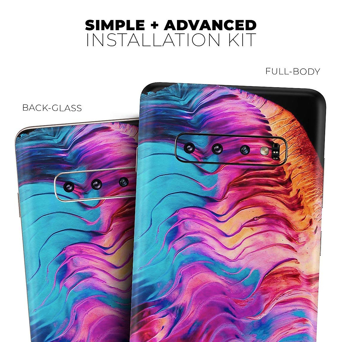 DesignSkinz Liquid Abstract Paint V2 Protective Vinyl Decal Wrap Skin Cover Compatible with The Samsung Galaxy S20 (Screen Trim & Back Glass Skin)