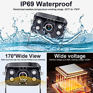 DoHonest RV Backup Camera Wireless HD 1080P with 7‘’ Touch Key DVR Monitor, 2022 Newest Version Rear View Camera Stable Signals Adapter for Furrion Pre-Wired for RVs,Truck,Trailer,IR Night Vision S21