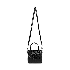 Steve Madden BBABI Quilted Top Handle Crossbody, Black