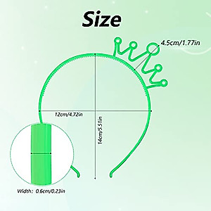 Suyegirl 6 Pcs Glow Dark Headbands Women for Party, Crown Headbands For Girls, Halloween Hair Accessories for Women,Hair Hoop Tiara for Party Cosplay