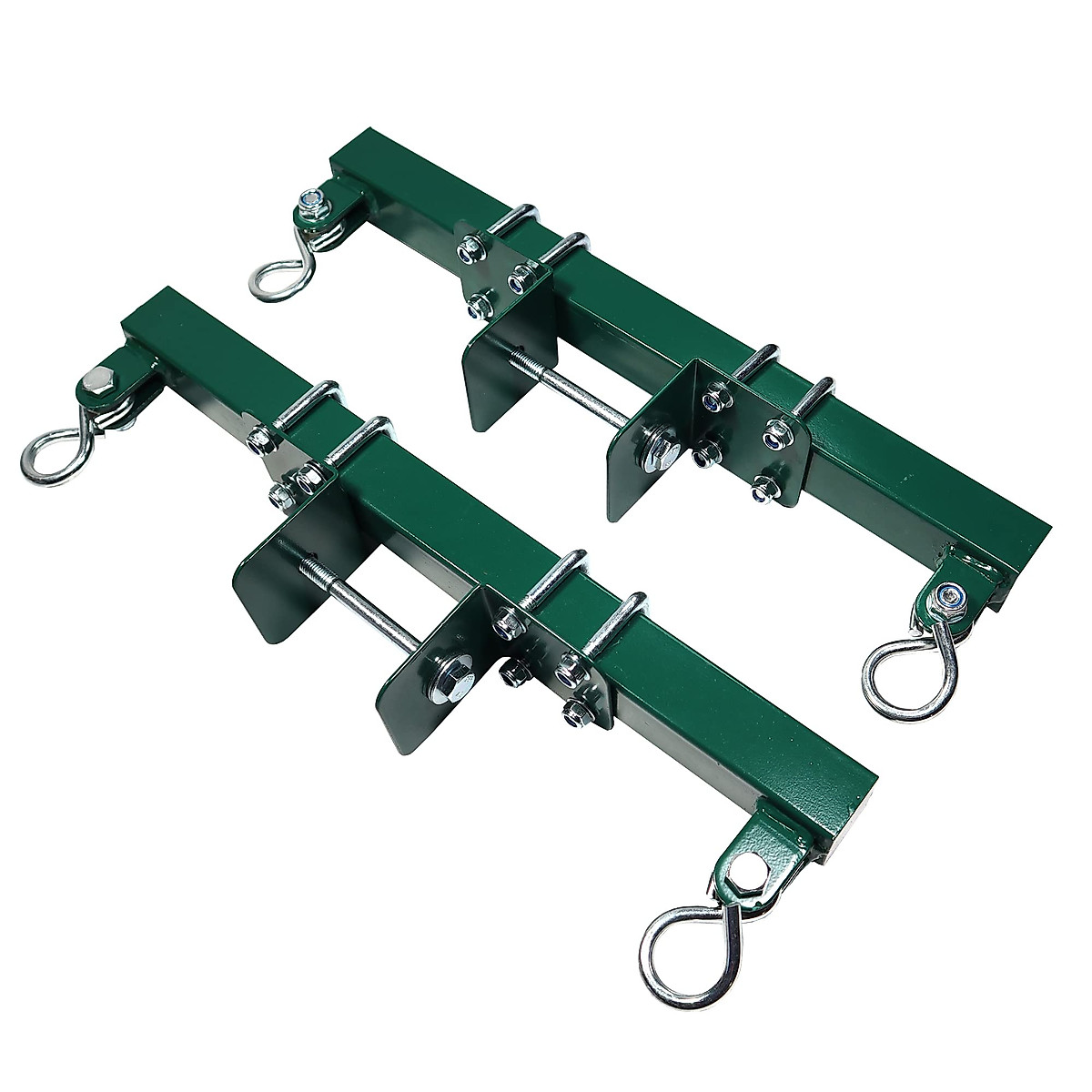 Safe Kidz Glider Swing Set: Complete Kit Combines Back-to-Back Double Swing, Adjustable 18-Inch Swing Set Brackets & Plastic-Coated Steel Swing Chains, Includes Hardware & Full Instructions