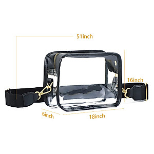 AZURAOKEY C Crossbody Pue Bag, C Crossbody Msenr Shoulr Bag th er Clre Adjustable Strap Stadium