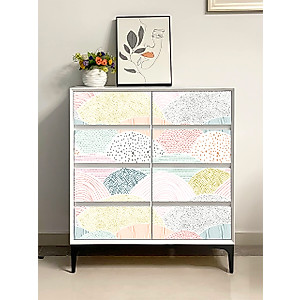 Toduso Peel and Stick Wallpaper Dot/Line Contact Paper Pink Wallpaper 15.5''x78.7'' Removable Self-Adhesive Wallpaper Room Decor Wall Covering Vinyl Rolls