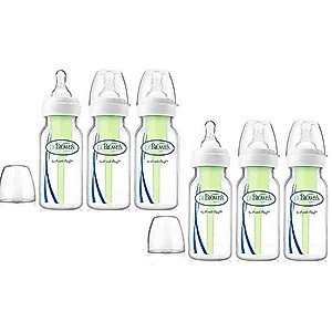 Dr. Brown's Bottles 6 Count (4 Oz), Option Bottles Can Be Used with or Without the Vent