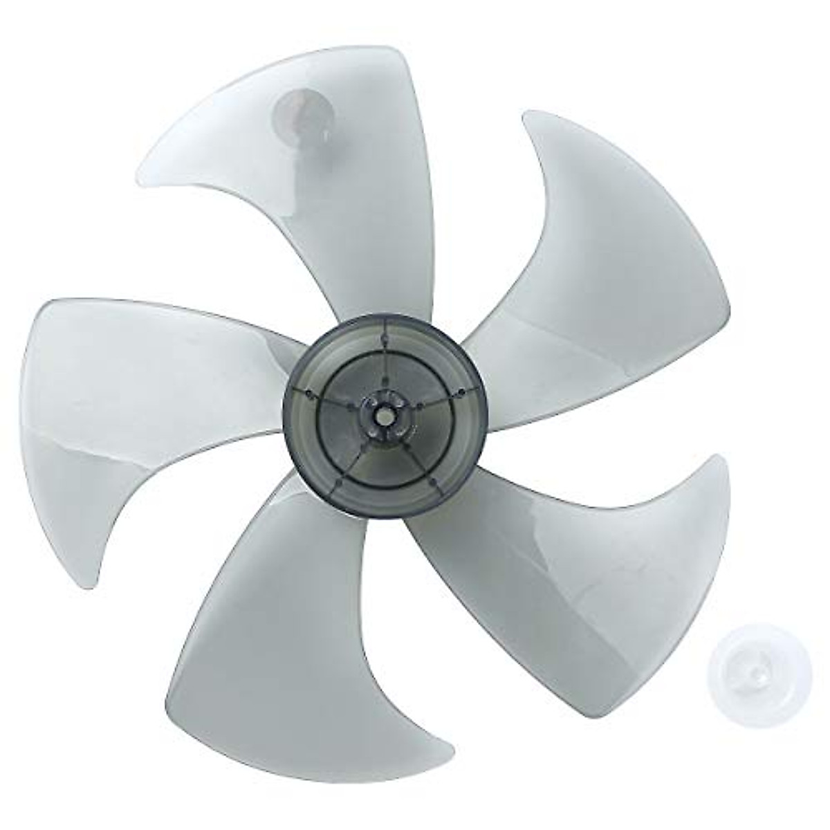 TiaoBug 14 Inch Plastic Fan Blade 5 Leaves with Nut Cover Stand/Table Cooling Fanner Blade Replacement Accessories Grey One Size