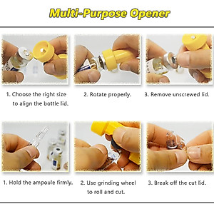 SunMelt Ampoule Vial Bottle Opener, Double-Head Decapper Nursing Cutter Operation Supplies for Science Lab, Clinic, Home Care, 2 PCS
