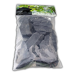 Natural Slate Stone -1 to 3 inch Rocks for Miniature or Fairy Garden, Aquarium, Model Railroad & Wargaming (2)