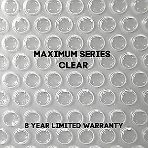 Harris C.R.S. Heat Retention Solar Covers for Above Ground Swimming Pools | Retain Sun/Solar Heat by Lowering Your Evaporation Rate Up to 75% | (18' Round, Heavy Series Blue)