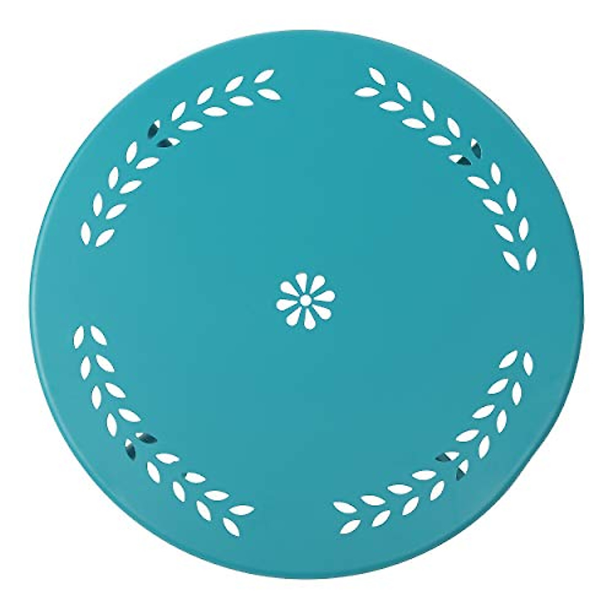 Christopher Knight Home Lourdes Iron Bistro Set, 3-Pcs Set, Matte Teal