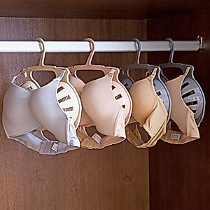 Cabilock Collapsible Clothes Drying Rack 3pcs Bra Hanger Anti-Deformation Bra Drying Rack Non-Slip Skirt Hangers Saving for Bra Underwear Pants Skirts Clothes Wire Hangers