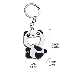 ARFUKA Bottle Opener Keychain Cute Panda Beer Soda Bottle Opener Keyring Beverage Bottle Opener Key Ring, Women Men Gift for Christmas and Birthday