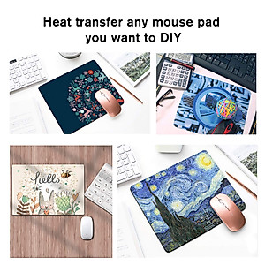 A-SUB Sublimation Mouse Pad Blank Rectangular Blanks 12 pcs for Sublimation Transfer Heat Press Printing Crafts 24x20x0.2cm White