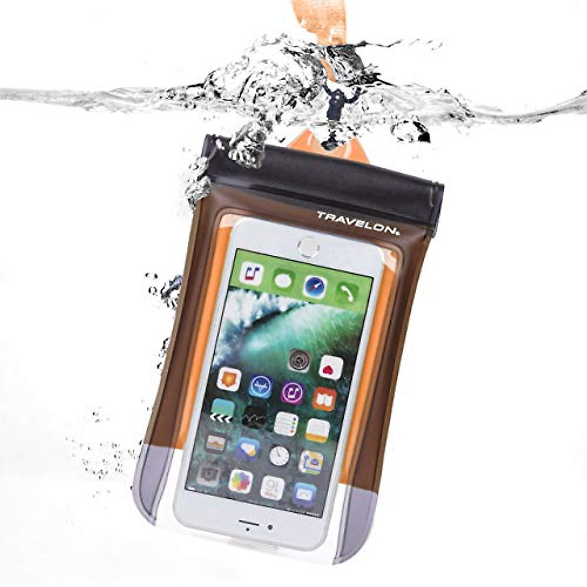 Travelon Waterproof Smart Phone Pouch, Orange
