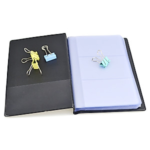 SAMYO Business Card Book Holder Name Card Organizer Professional Office Journal Namecard Holder Organizer Holds 240 Cards - Black
