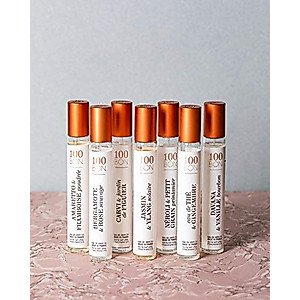 100 BON Solaire Delicate & Luminous Organic 100% Natural Floral Fragrance with Bergamot, Jasmine, Ylang-Ylang, Mint & Coconut for Women & Men, 0.5 Fl Oz