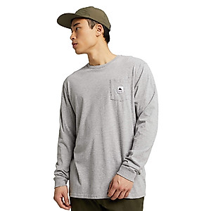 Burton Men's Colfax Long Sleeve T-Shirt, Gray Heather, L