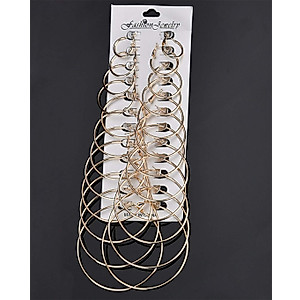 Ofeiyaa 57 Pairs Assorted Multiple Stud Hoop Earrings for Women Crystal Pearl Stud Earrings Set