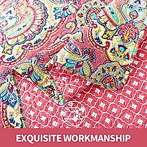 TWINRUN 2 Quilt Sets King Size,Lightweight Quilted Bedspread Set+Boho King Quilt Bedding Set