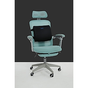 Lumbar Support Pillow for Office Chair - Improve Back Pain, Posture While Sitting - Memory Foam Cushion with Adjustable Strap for Desk/Gaming Chair, Car, Couch, Recliner