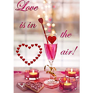 ricluck 500 Pieces Valentine's Day Heart Stickers, Valentines Love Decorative Labels, Red Heart Labels for Craft, DIY, Envelopes, Gift Decorate for Wedding, Anniversaries, Mother's Day, HEMFLAG0024