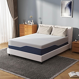 Dyonery King Mattress 14 Inch Charcoal Memory Foam Mattress in a Box Fiberglass Free, CertiPUR-US Certified Cool Gel Mattress Made in USA, 80" × 76" × 14", Medium