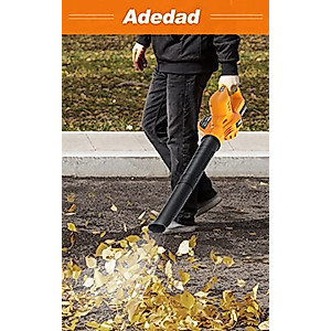 Adedad Cordless Leaf Blower with Battery and Charger 160 MPH Lightweight Blowers for Lawn Care Battery Powered Leaf Blower 2.0AH Battery - New Version More Powerful