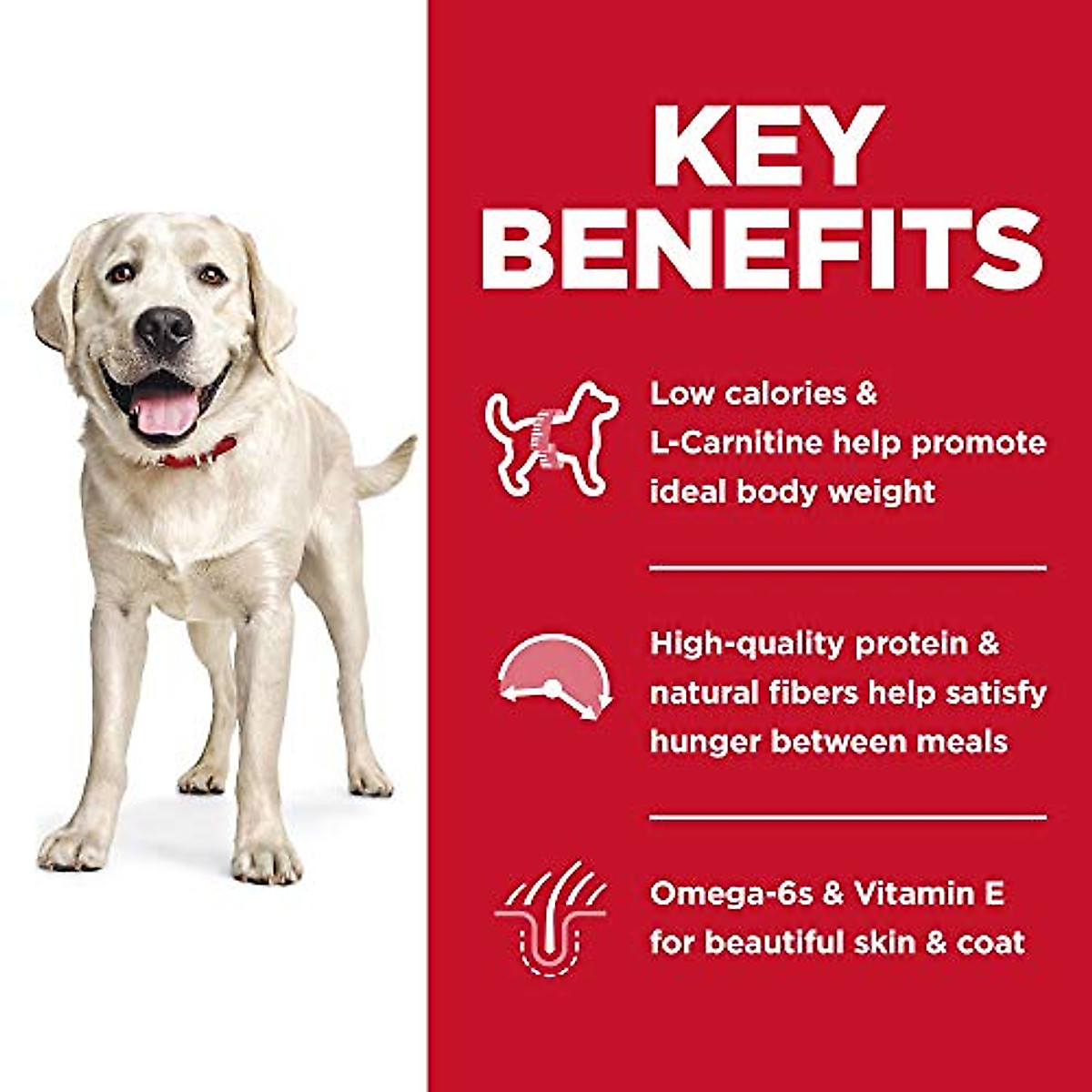 Hill's Science Diet Dry Dog Food, Adult, Large Breed, Light, Chicken Meal & Barley Recipe For Healthy Weight & Weight Management, 30 Lb. Bag