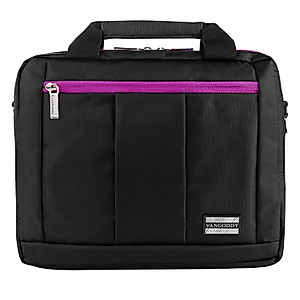 Vangoddy Adult Unisex 11 - 12 Inch Laptop Bag - Purple - Convertible Briefcase Messenger Bag - Fits up to 12.5" Laptops/Tablets