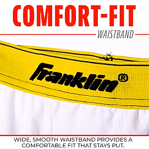 Franklin Sports Mens Compression Sliding - Adult Baseball Underwear With Cup Pocket Padded Large, White, Adult Large US